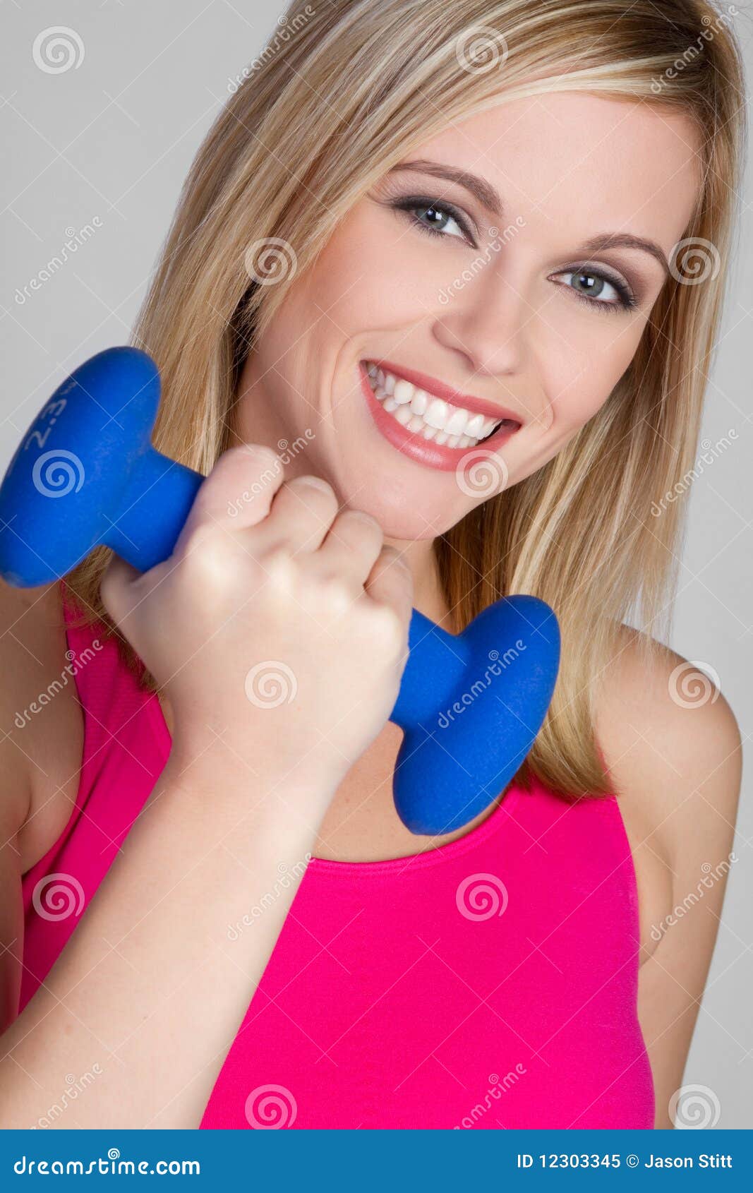 Smiling Workout Woman stock image. Image of cheerful - 12303345
