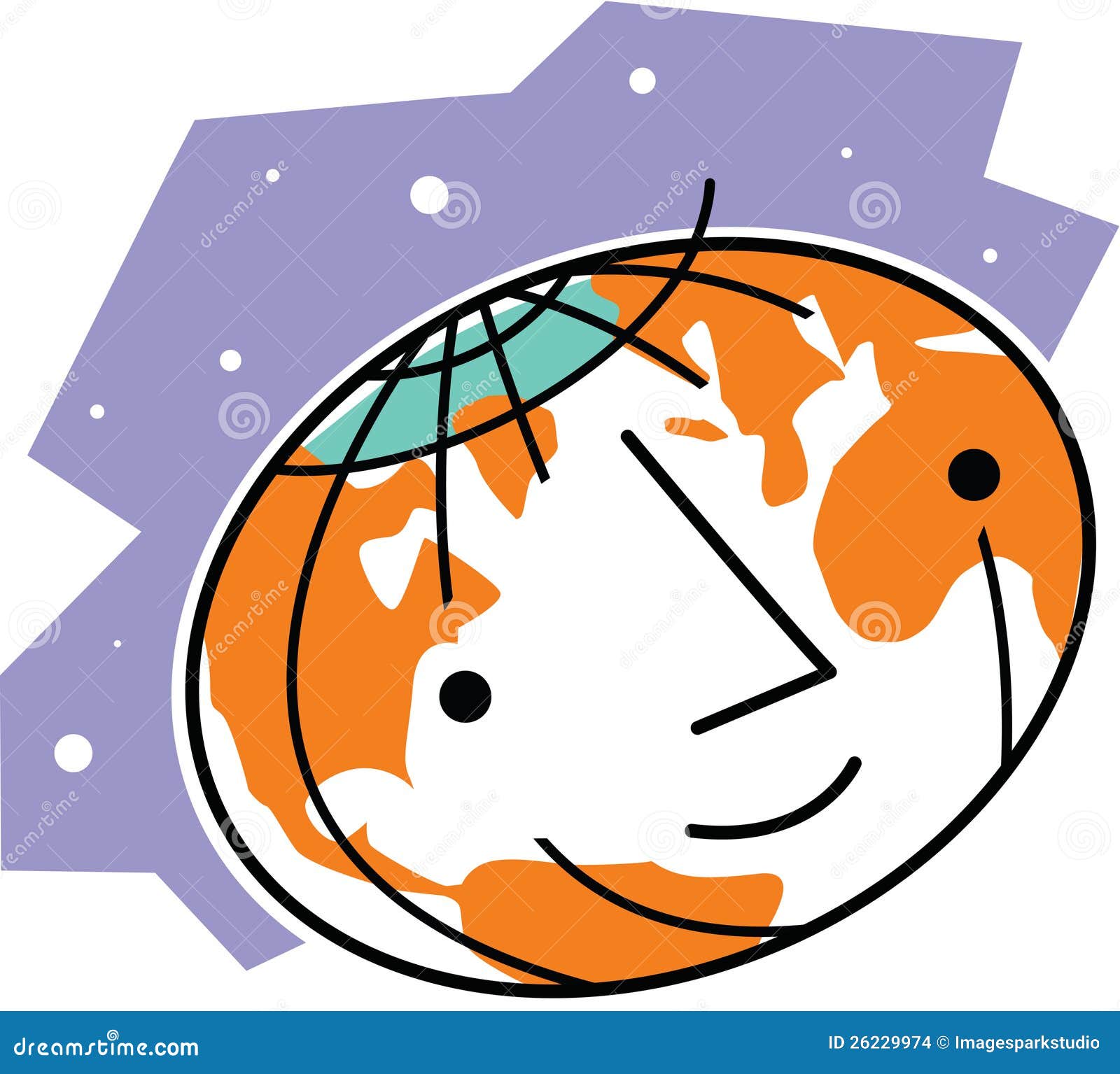 Smiling world globe stock illustration. Illustration of ideas - 26229974