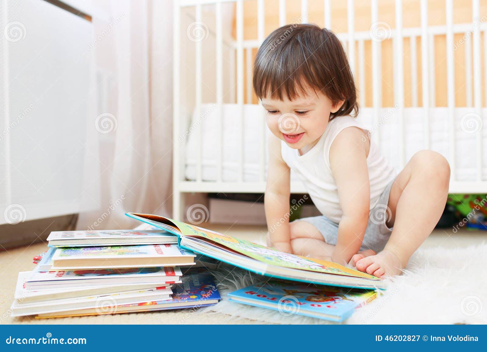 Toddler Reading Book Royalty-Free Stock Image | CartoonDealer.com #13430932