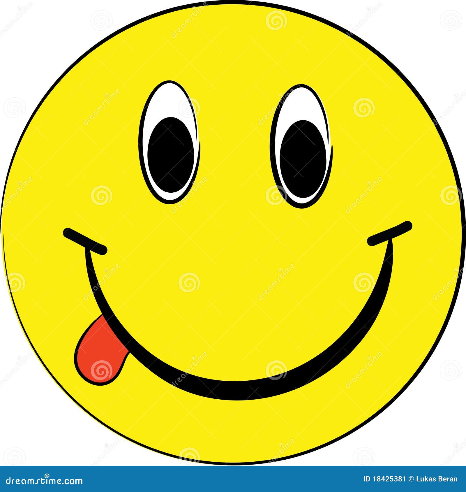 Smiling yellow ball stock illustration. Illustration of emoticon - 18425381