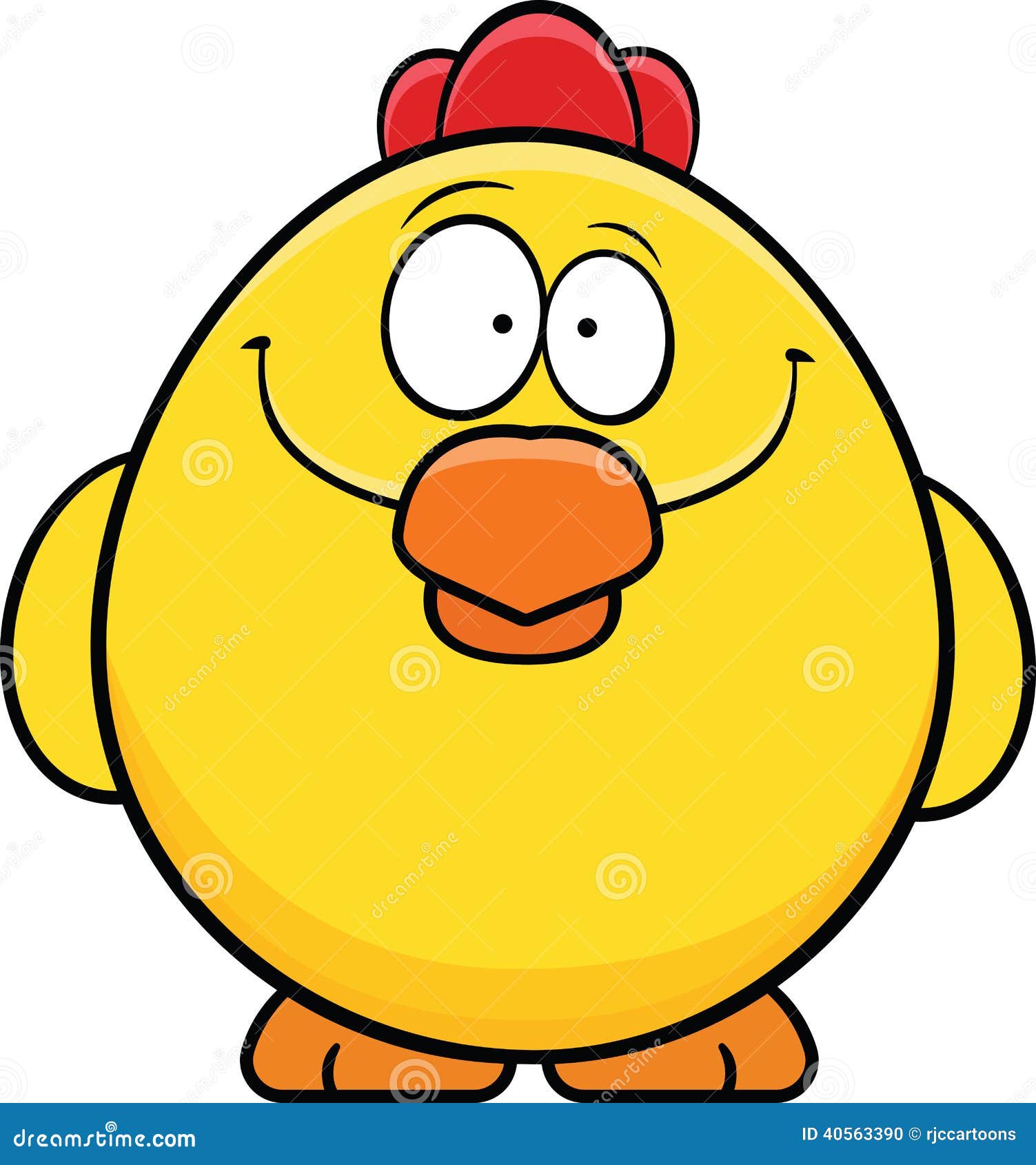 Smiling Yellow Chicken stock vector. Illustration of chicken - 40563390
