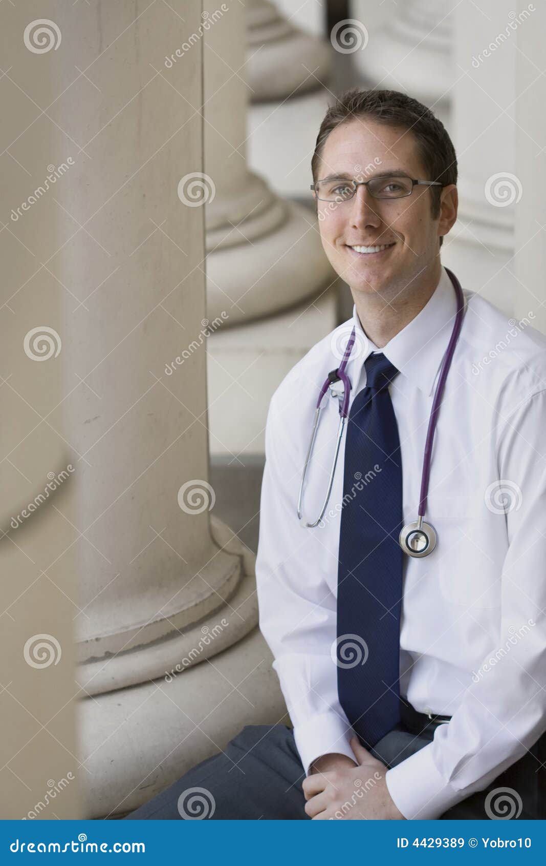 Smiling Young Attractive Doctor Stock Image - Image of male, personal ...