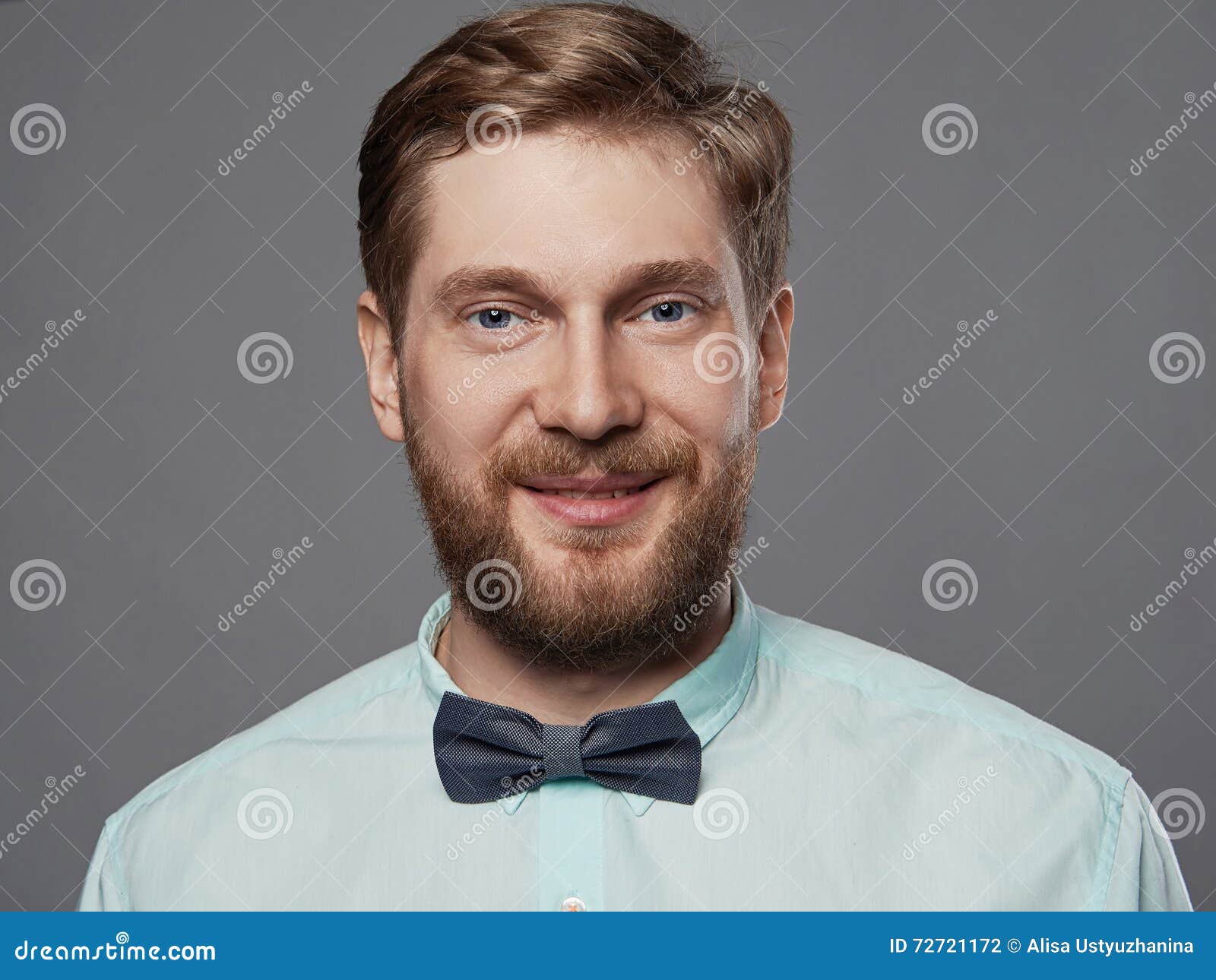 Smiling Young Bearded Man in Tie Stock Photo - Image of male ...