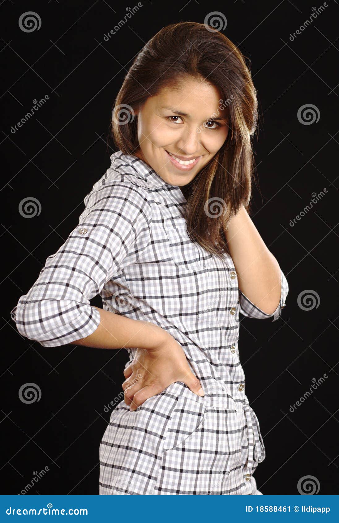 Smiling Young Beautiful Peruvian Woman Stock Image - Image of flirting ...