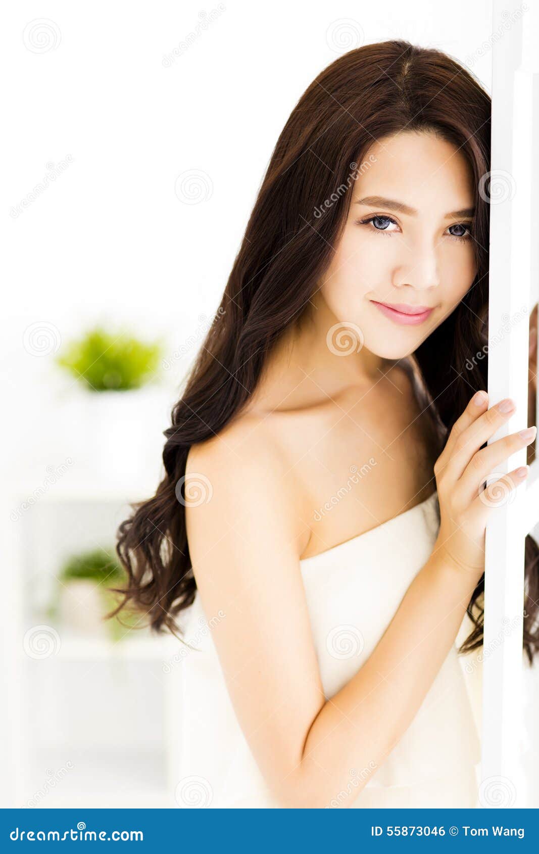 Smiling Young Beautiful Woman Standing Stock Photo - Image of girl ... Smiling Young Beautiful Woman Standing Stock Photo - Image of girl ...