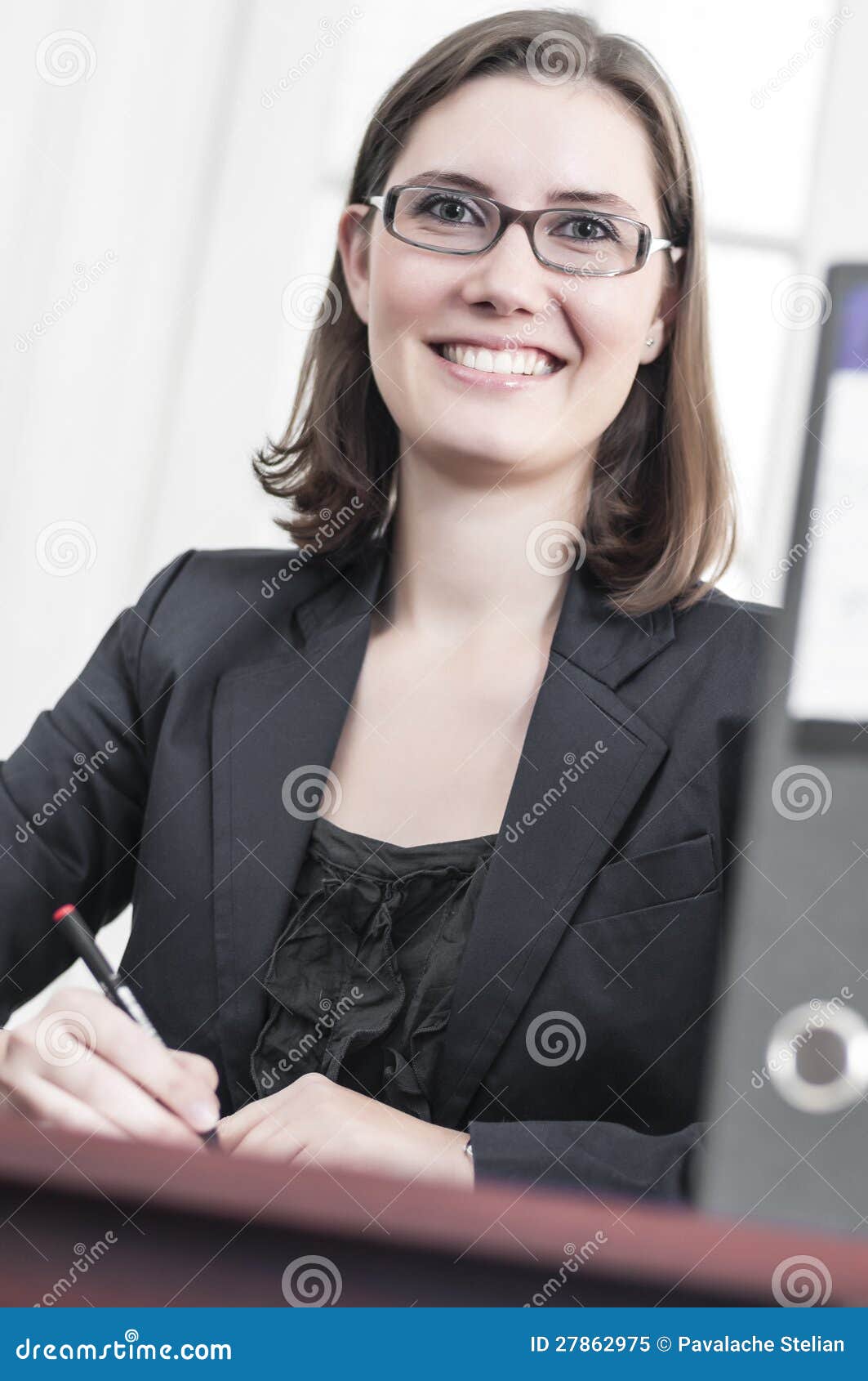 Smiling Young Business Women Stock Image - Image of black, copy: 27862975