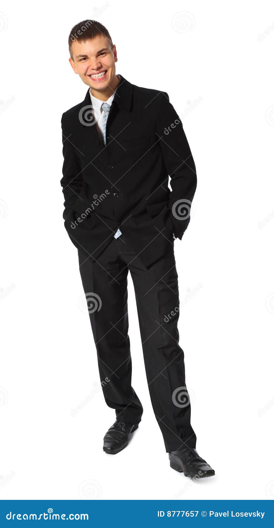 Smiling Young Businessman Full Body Stock Image - Image of human, look ...