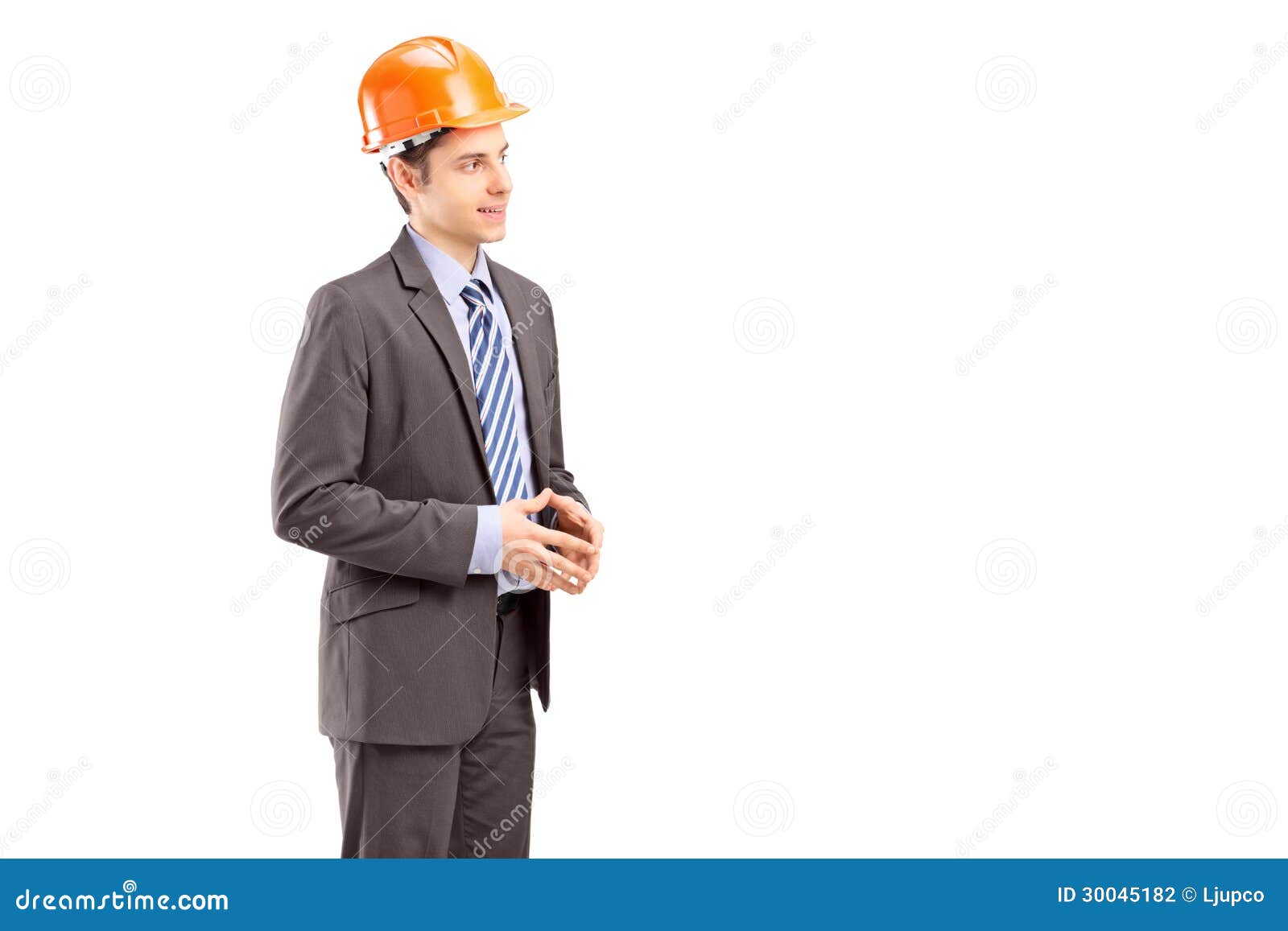 Smiling Young Engineer during a Discussion Stock Photo - Image of ...