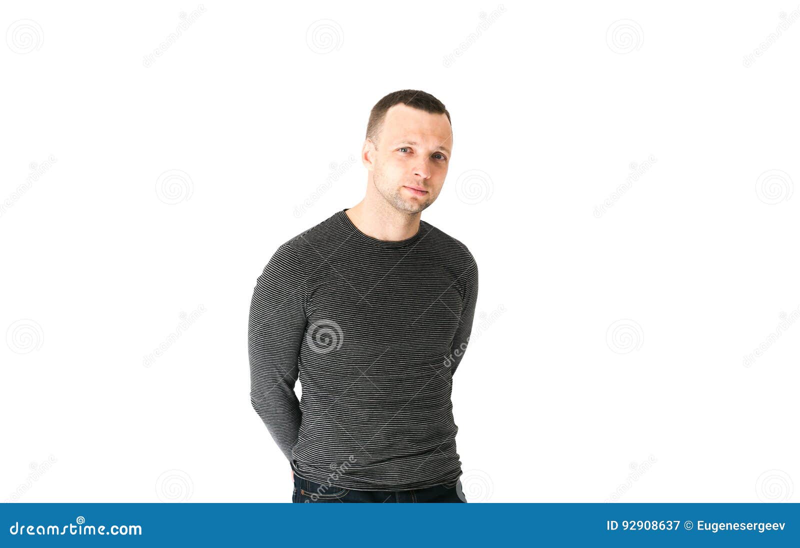Smiling Young European Man, Studio Portrait Stock Image - Image of ...