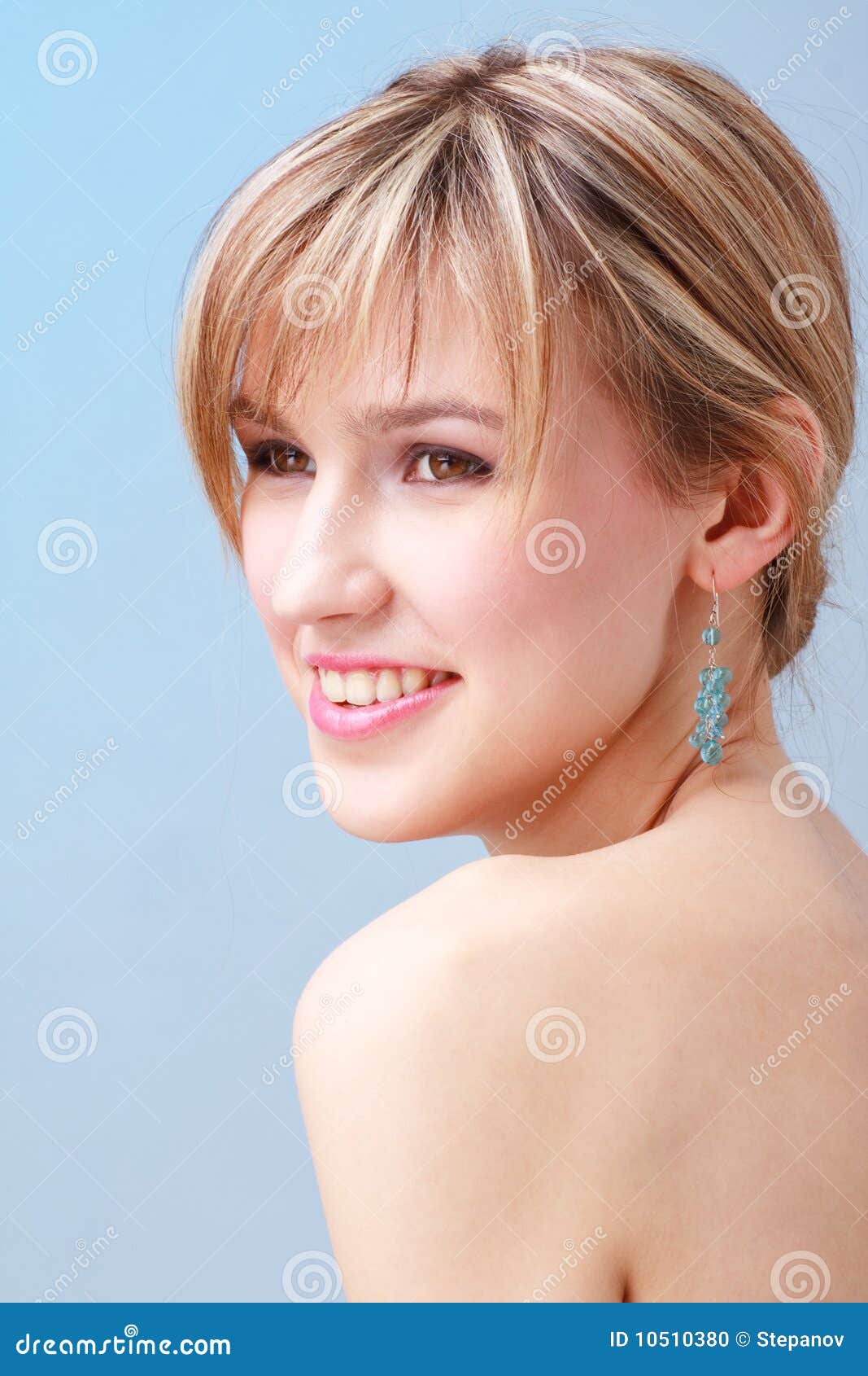 Smiling Young Lady Close Up Stock Photo - Image of lady, fashion: 10510380