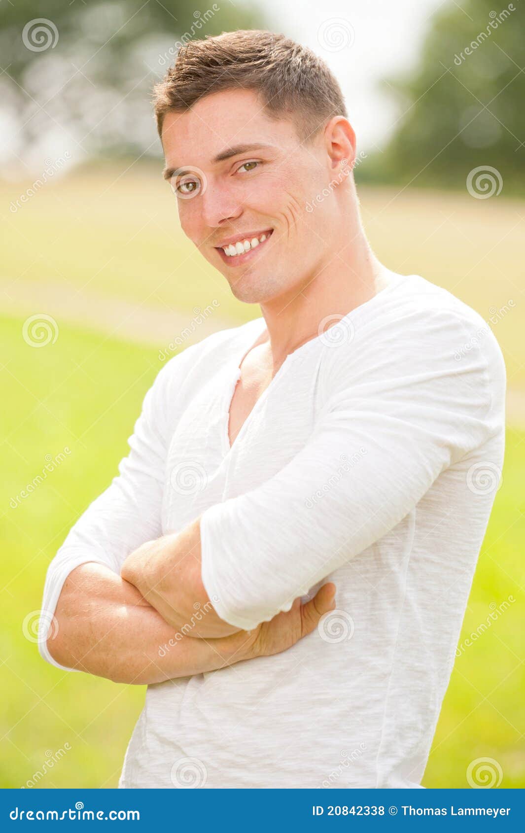 Smiling young man stock photo. Image of smiling, nature - 20842338