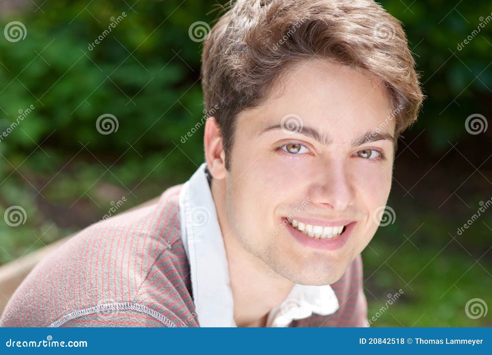 Smiling young man stock photo. Image of outdoors, adult - 20842518