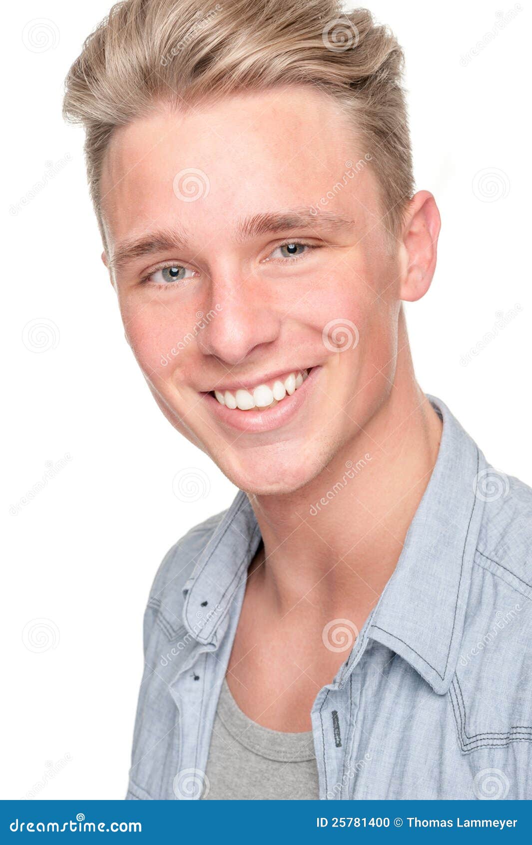 Smiling young man stock photo. Image of handsome, model - 25781400