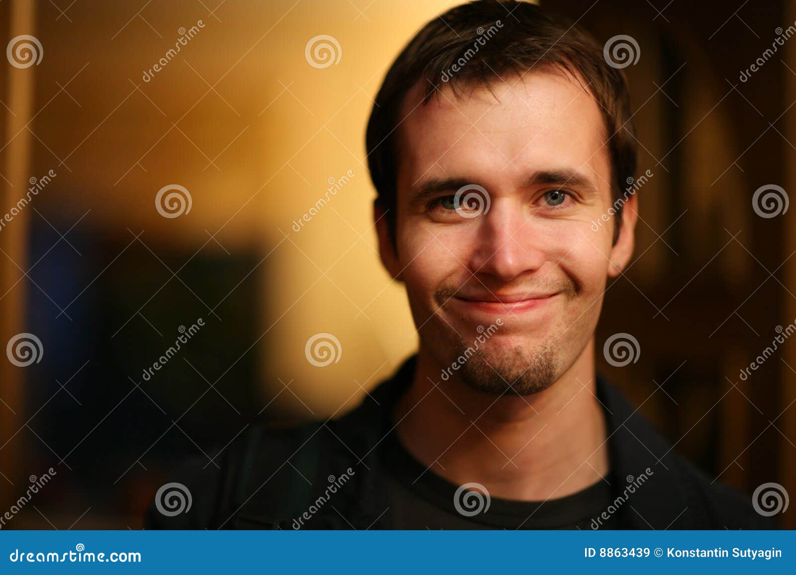 Smiling young man stock image. Image of caucasian, close - 8863439