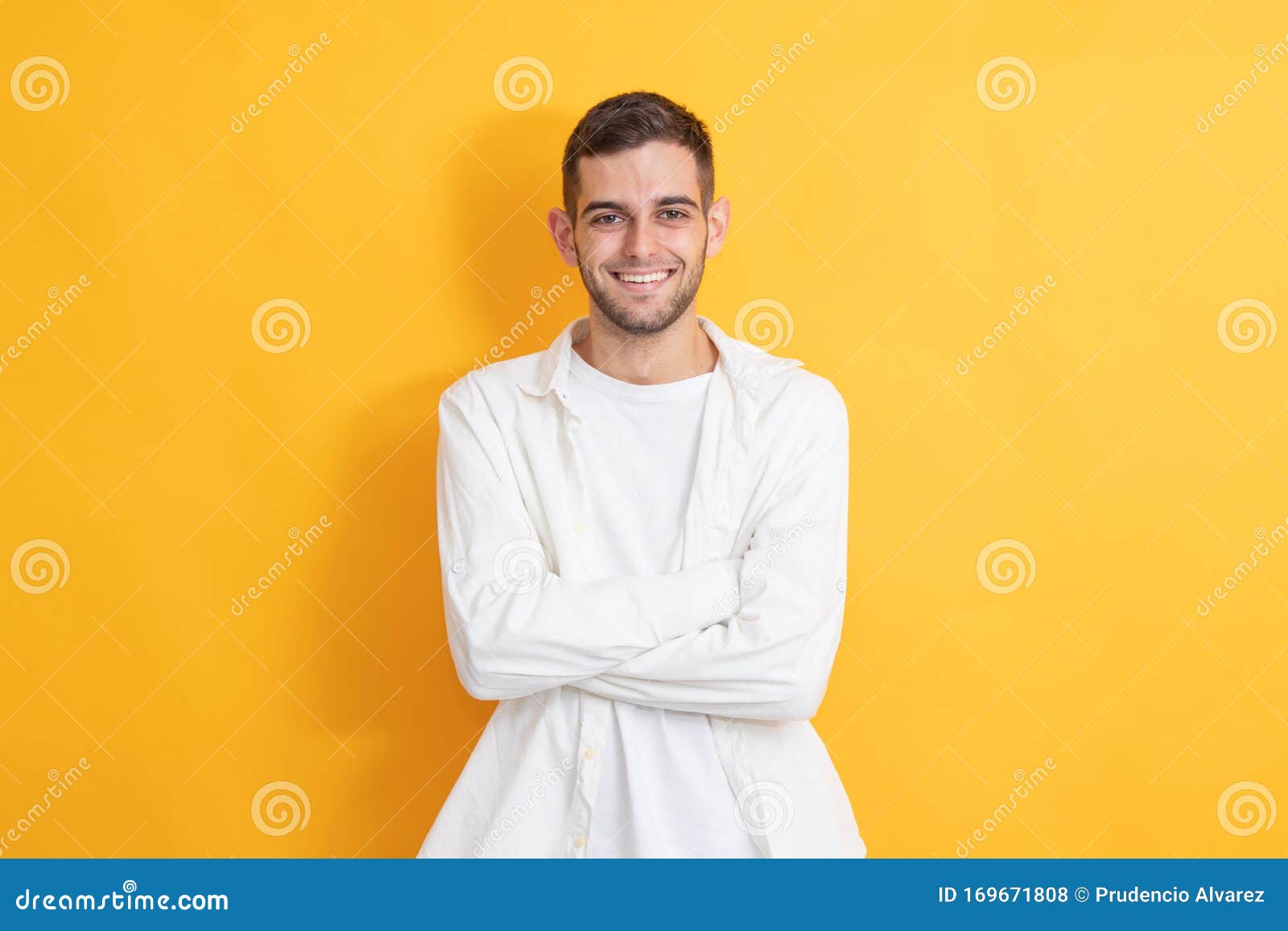 Smiling Young Man in Color Background Stock Photo - Image of color ...