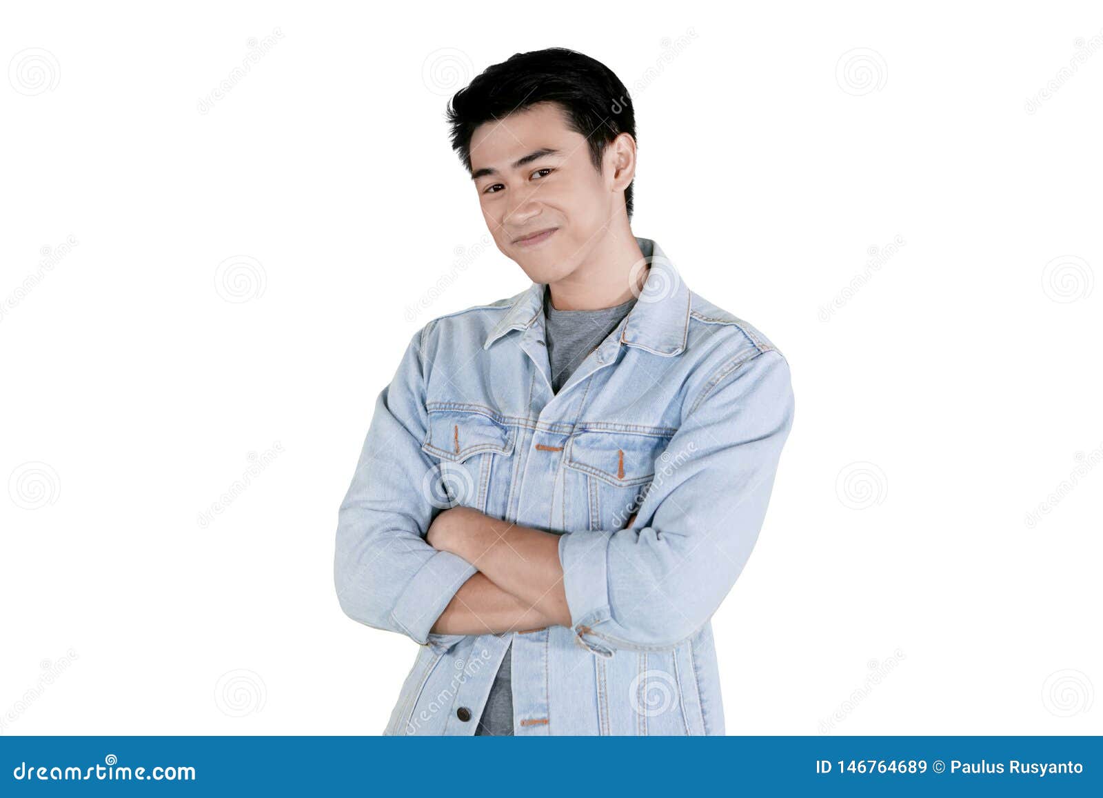 Smiling Young Man with Confident Pose on Studio Stock Image - Image of ...