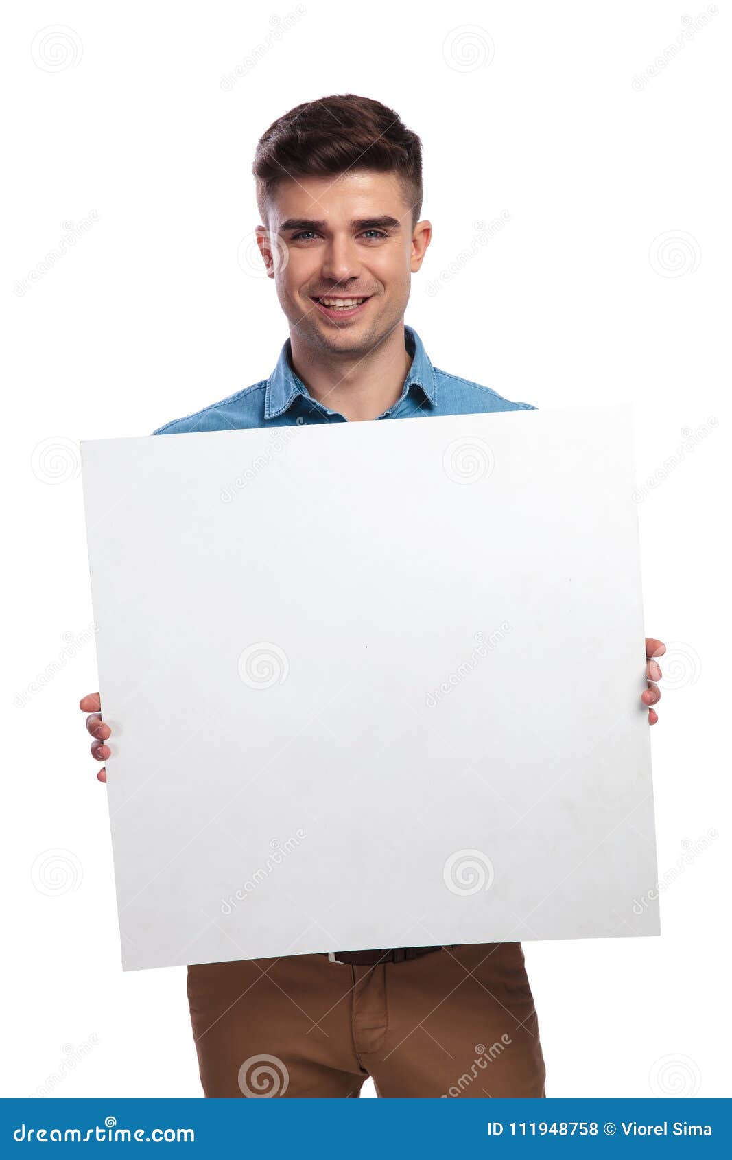 Smiling Young Man Holding a Blank Sign Stock Photo - Image of isolated ... Smiling Young Man Holding a Blank Sign Stock Photo - Image of isolated ...