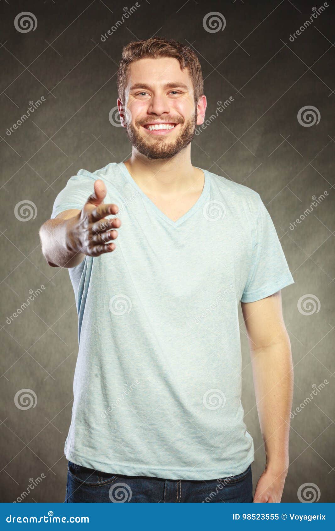 Smiling Young Man Offering Hand Palm for Handshake Stock Image - Image ... Smiling Young Man Offering Hand Palm for Handshake Stock Image - Image ...