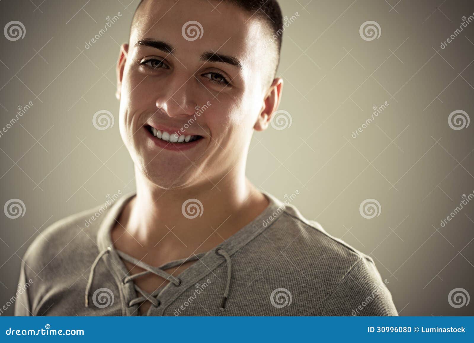 Smiling Young Man S Portrait Stock Photo - Image of portrait, male ...