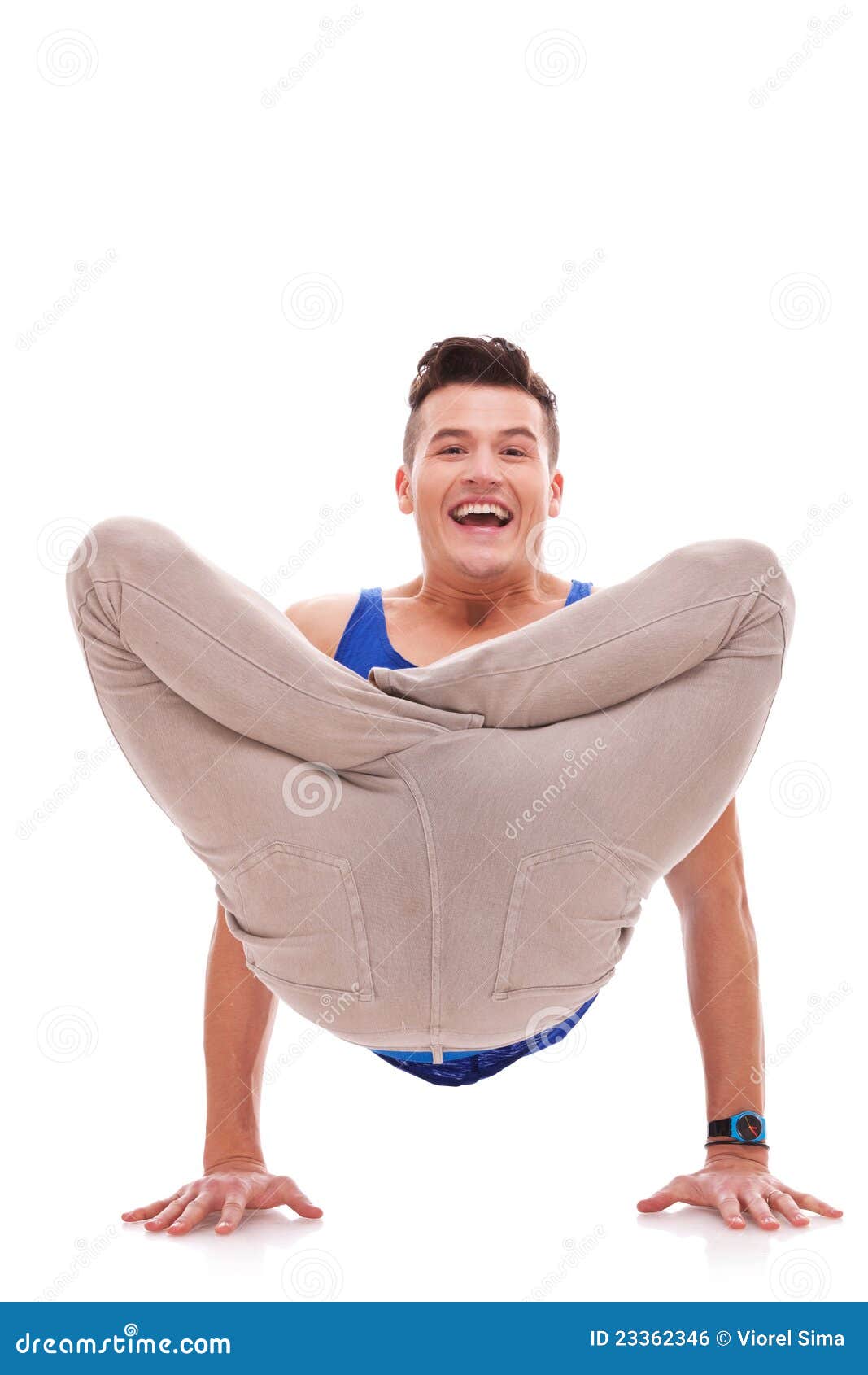 Smiling Young Man Standing on His Hands Stock Photo - Image of ... Smiling Young Man Standing on His Hands Stock Photo - Image of ...
