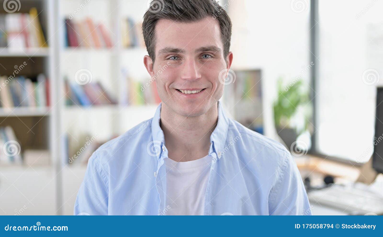 Smiling Young Man, Student Looking at Camera Stock Photo - Image of ...