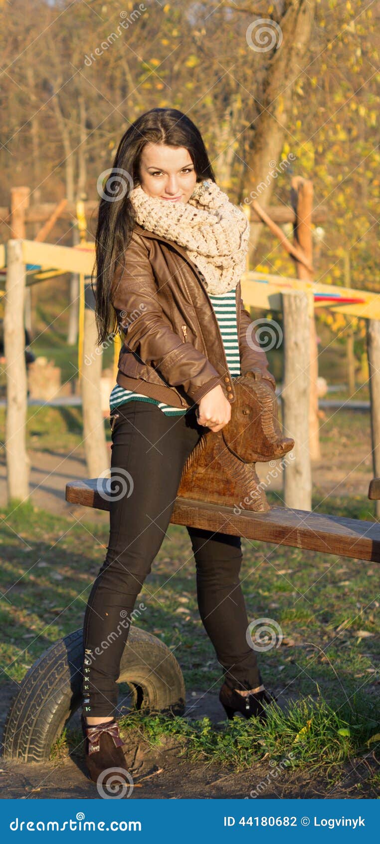Smiling Young Model Relaxing in a Sunny Garden Stock Photo - Image of ...