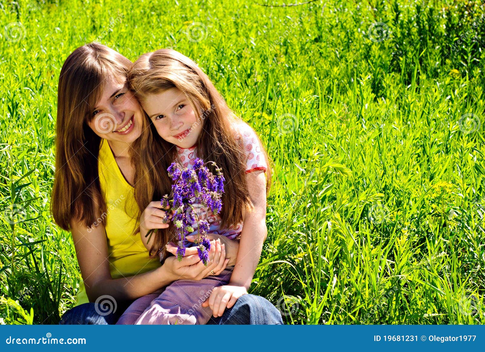 Smiling Young Mother with Little Daughter Stock Image - Image of beauty ...