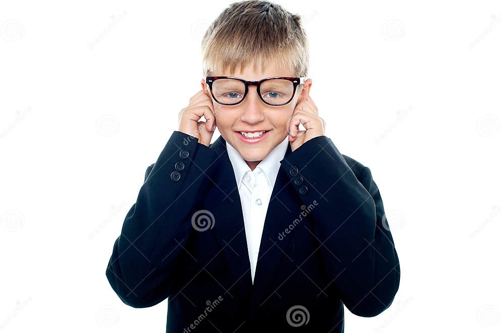Smiling young nerd boy stock image. Image of alone, isolated - 27260949