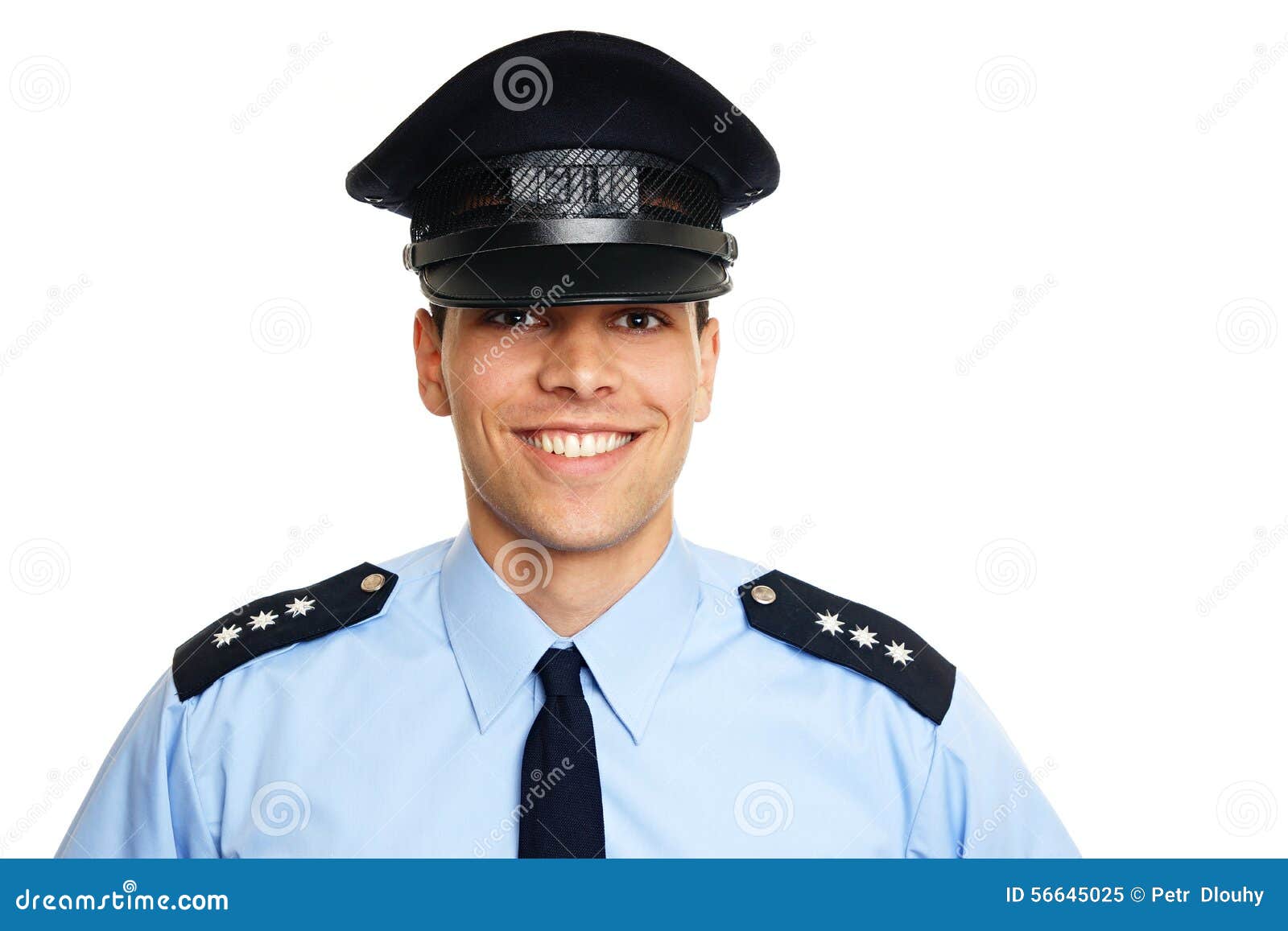 Smiling young policeman stock image. Image of male, caucasian - 56645025