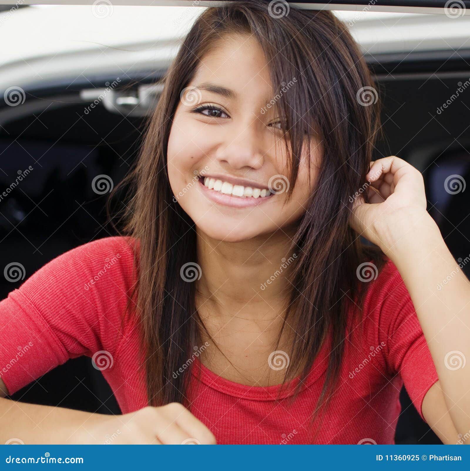 Smiling young pretty woman stock image. Image of posing - 11360925