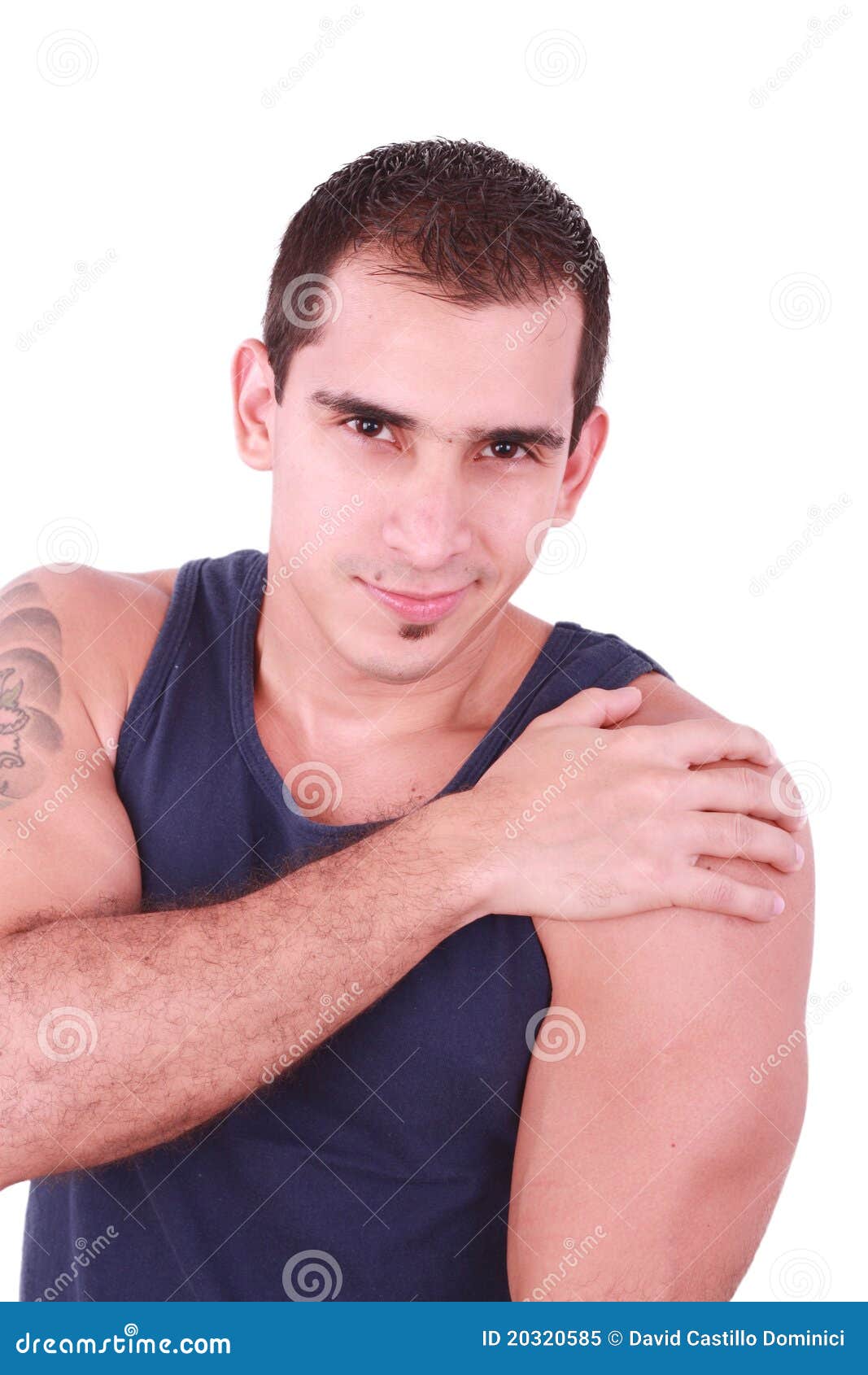 Smiling young strong man. stock image. Image of athlete - 20320585