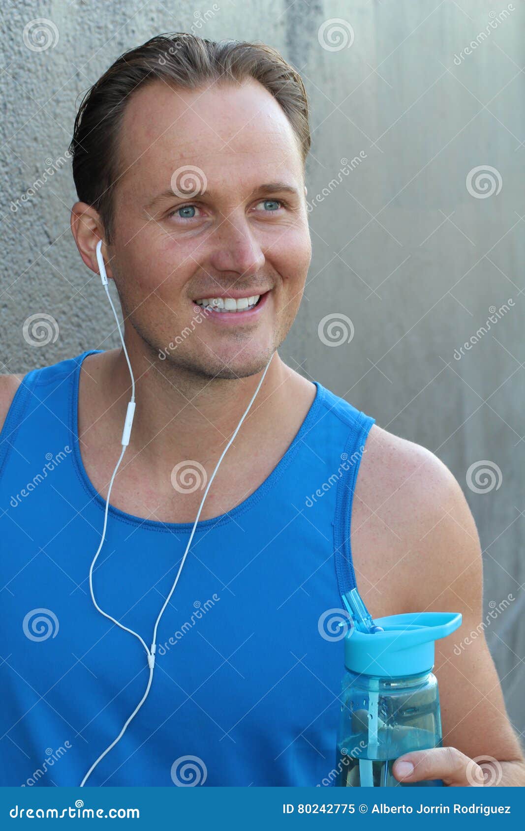 Smiling Young Strong Man. Isolated Over Black Background Stock Image ...