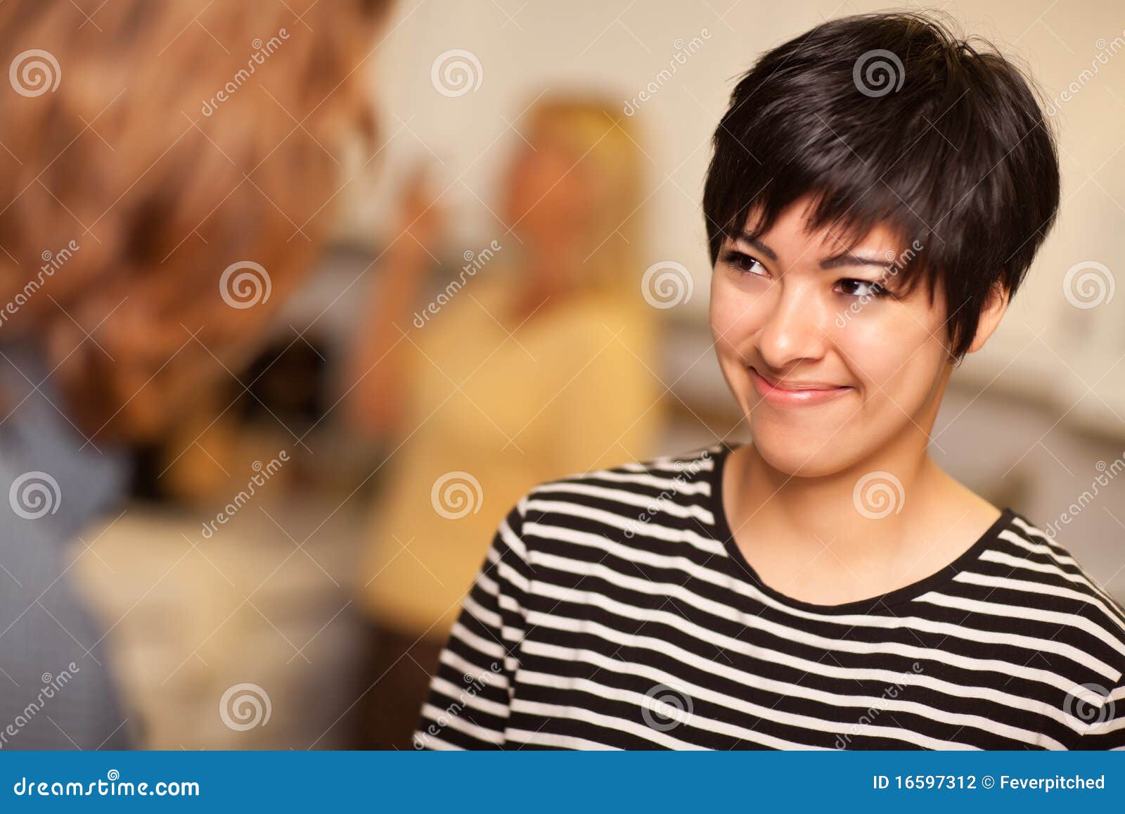 Smiling Young Woman Socializing Stock Photo - Image of mexican ...