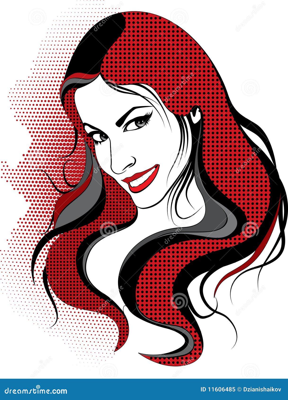 Smilinggirl stock vector. Illustration of graphic, beauty - 11606485