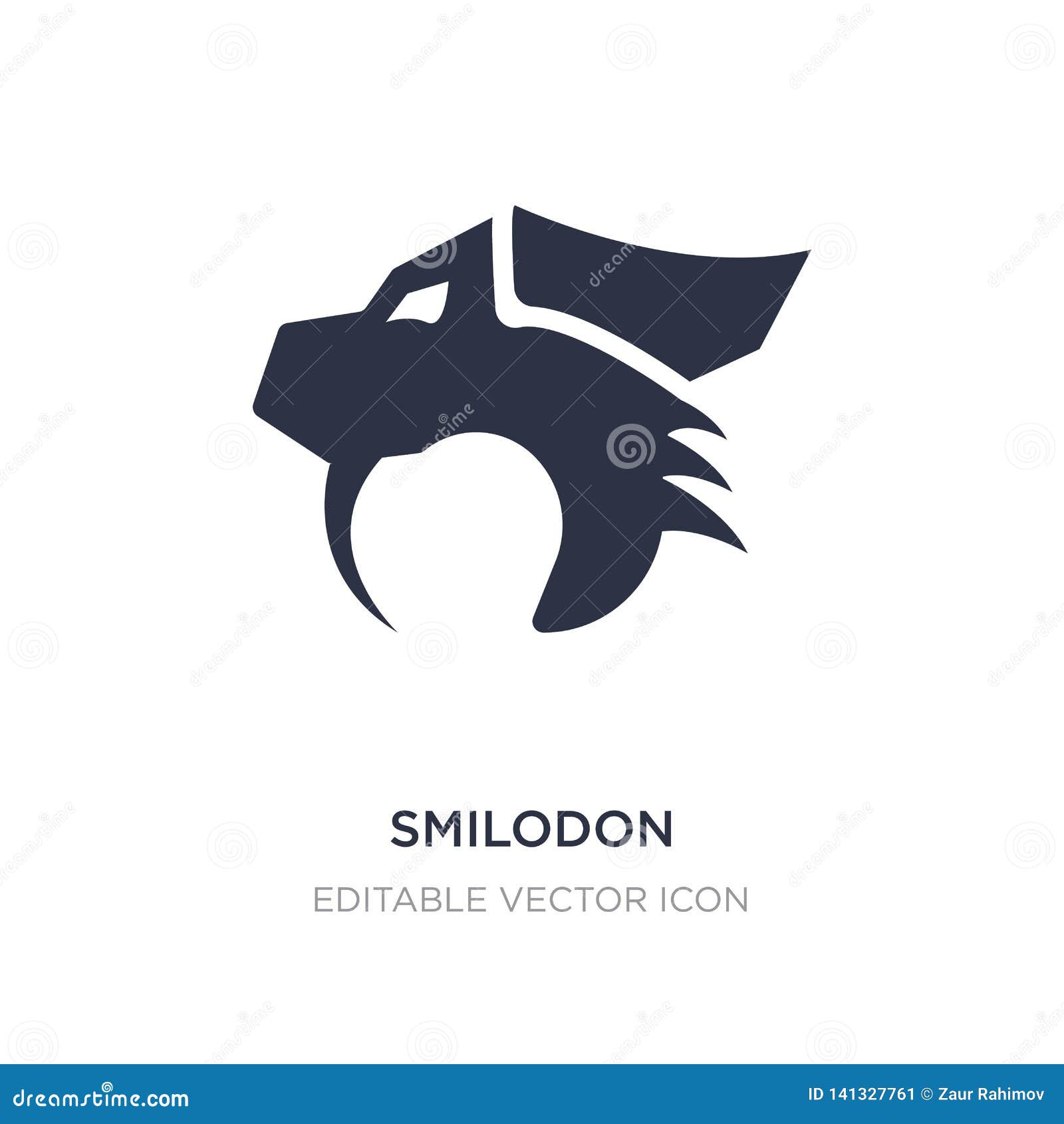 Smilodon Icon Vector Isolated On White Background, Smilodon Sign ...