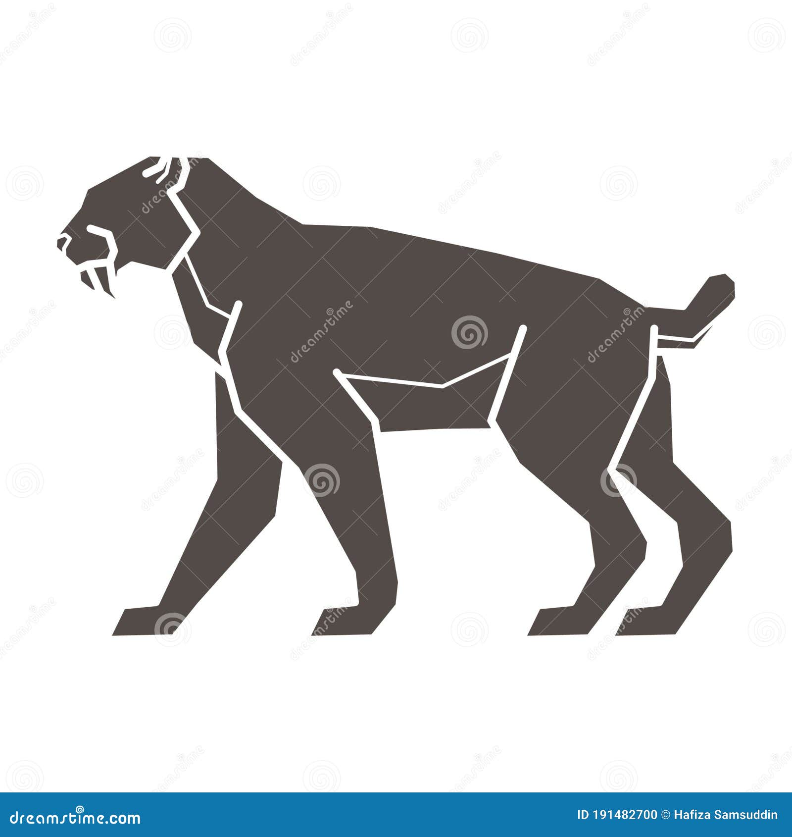 Dinosaur Smilodon Stock Image | CartoonDealer.com #10477363