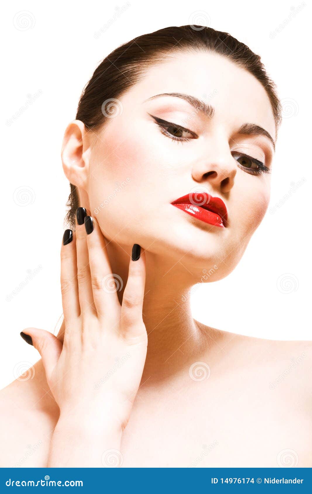 Smink arkivfoto. Bild av kvinnlig, smink, elegans, kaukasisk - 14976174