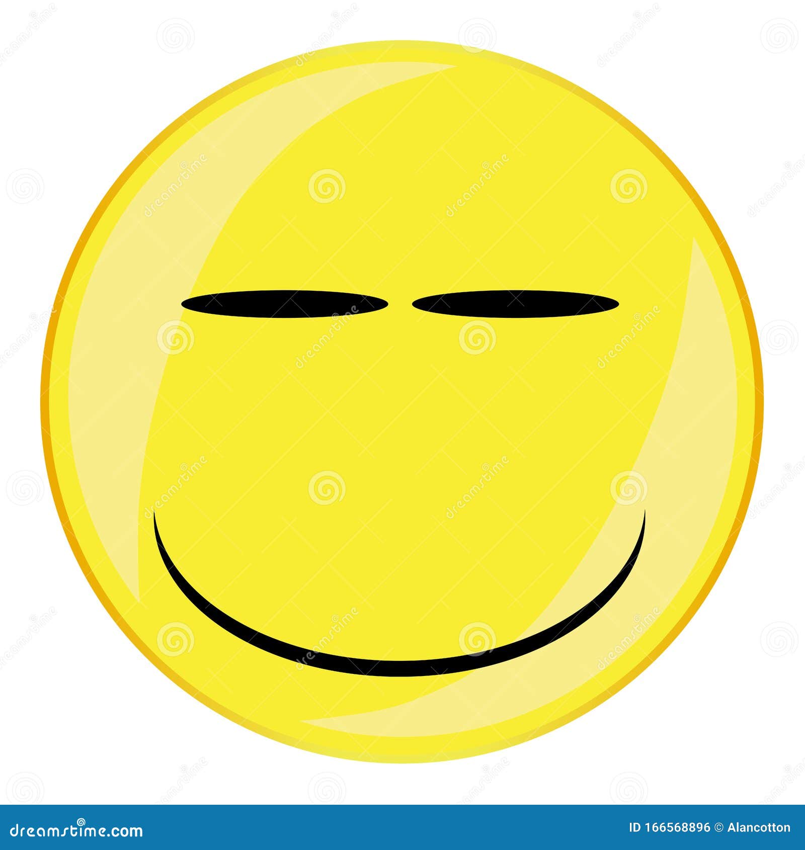 Isolated Smirk Emoticon. Isolated Emoticon. Vector Illustration ...
