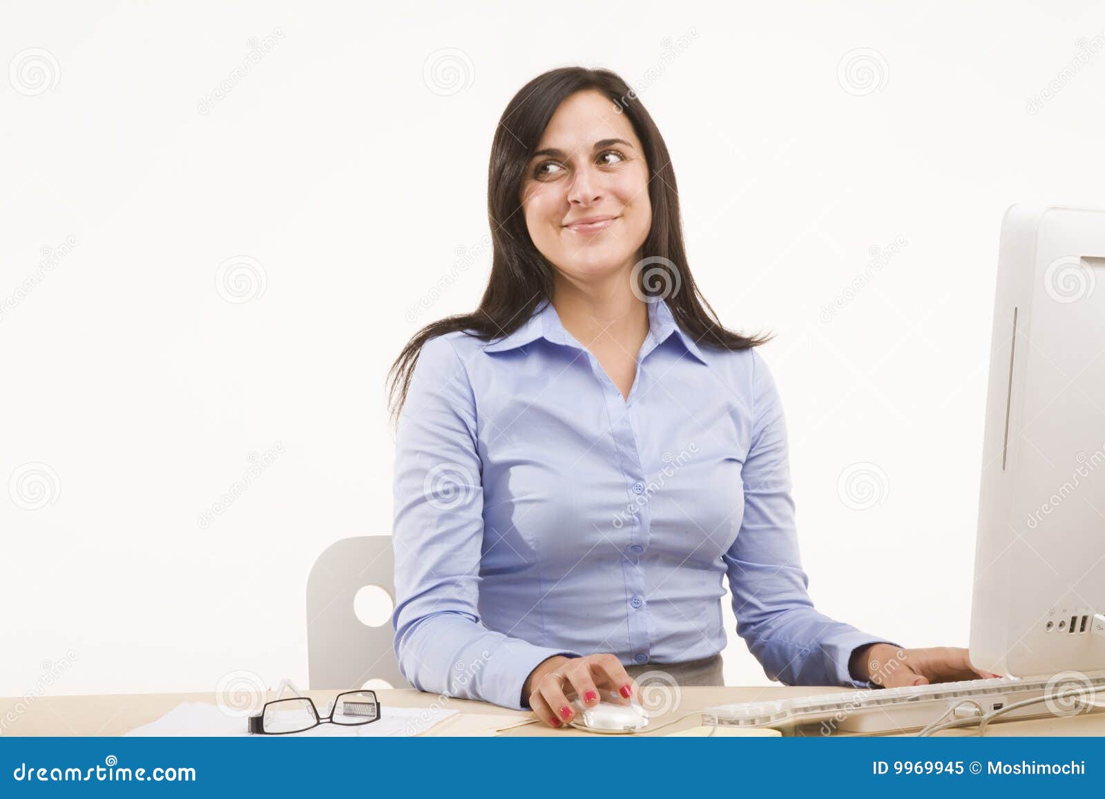 Smirk at work stock image. Image of multi, race, document - 9969945