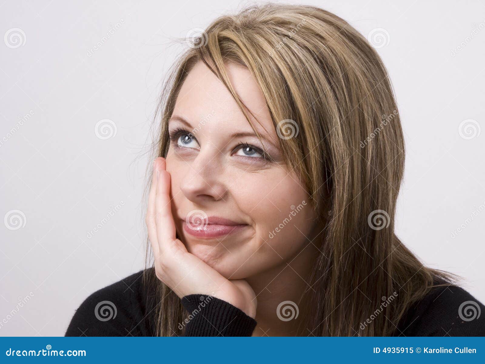 Smirking stock image. Image of person, blonde, caucasian - 4935915