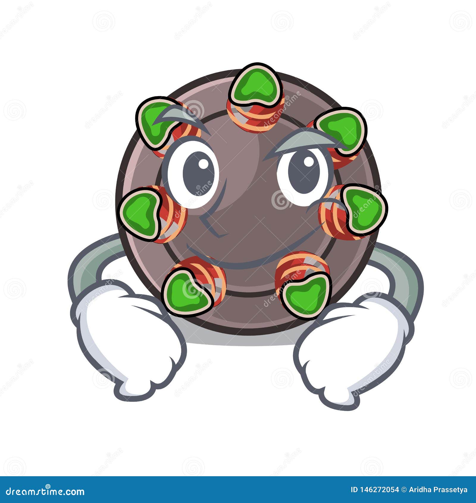 Smirking Escargot is Presented on Character Plates Stock Vector ...