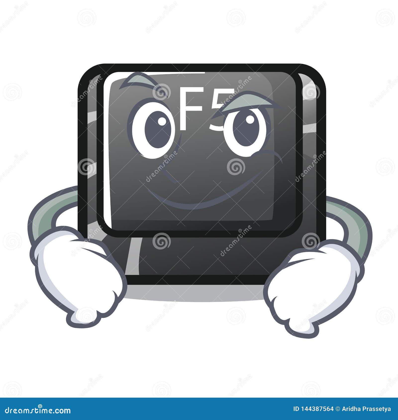 Smirking F5 Installed on the Mascot Computer Stock Vector ...