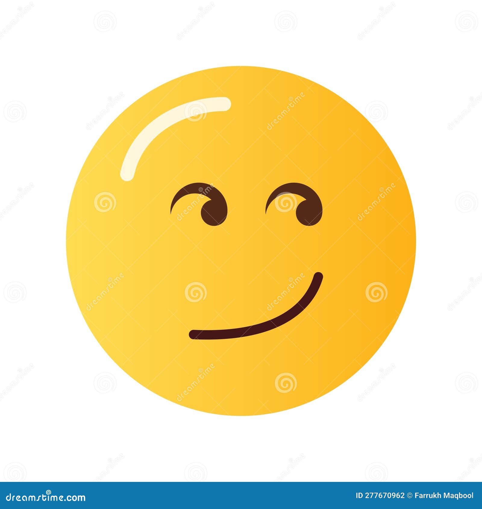 Smirking Face icon image. stock illustration. Illustration of smiley ...