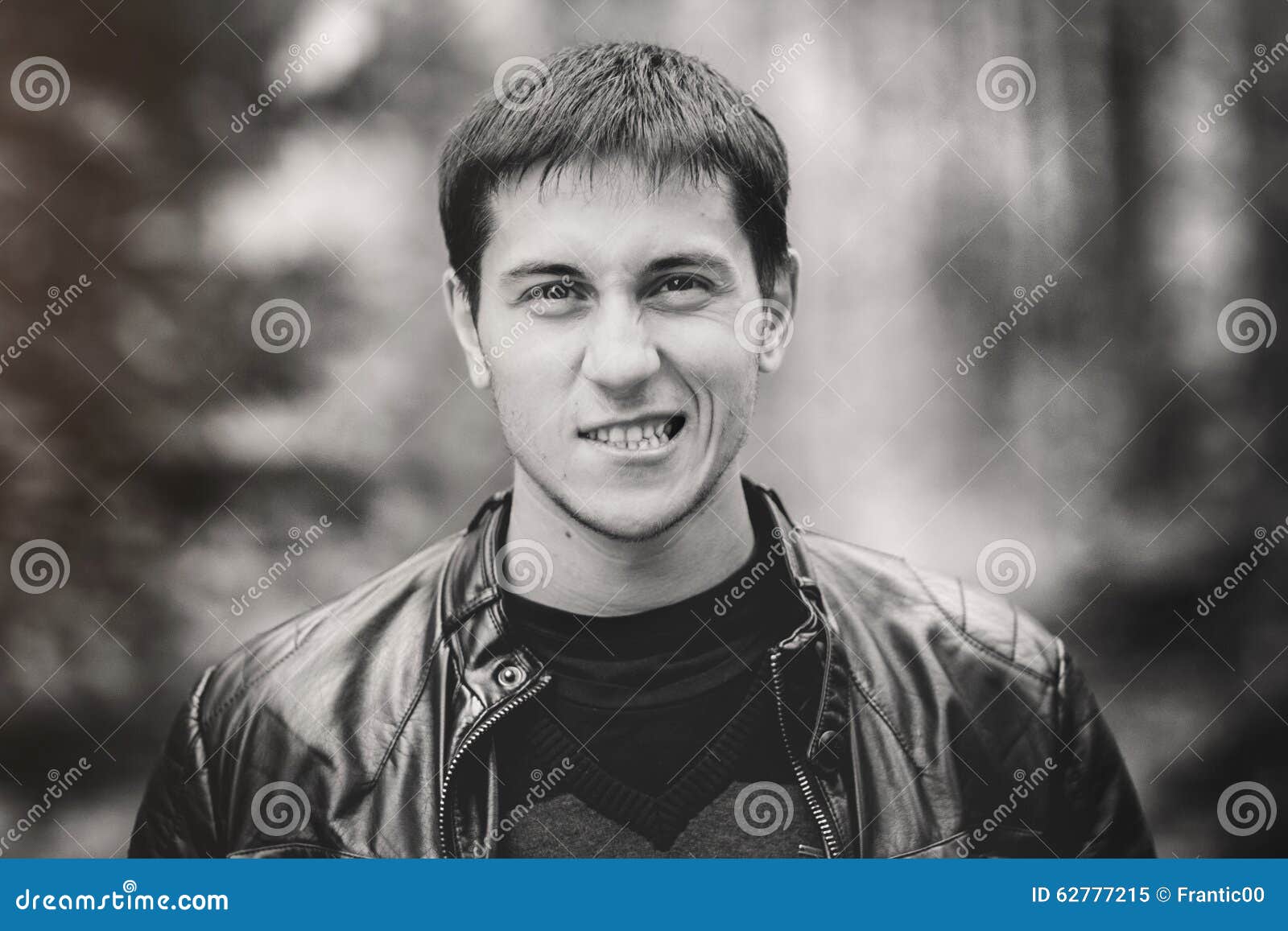 Smirking and Flirting Man Outdoors Stock Image - Image of appearance ...