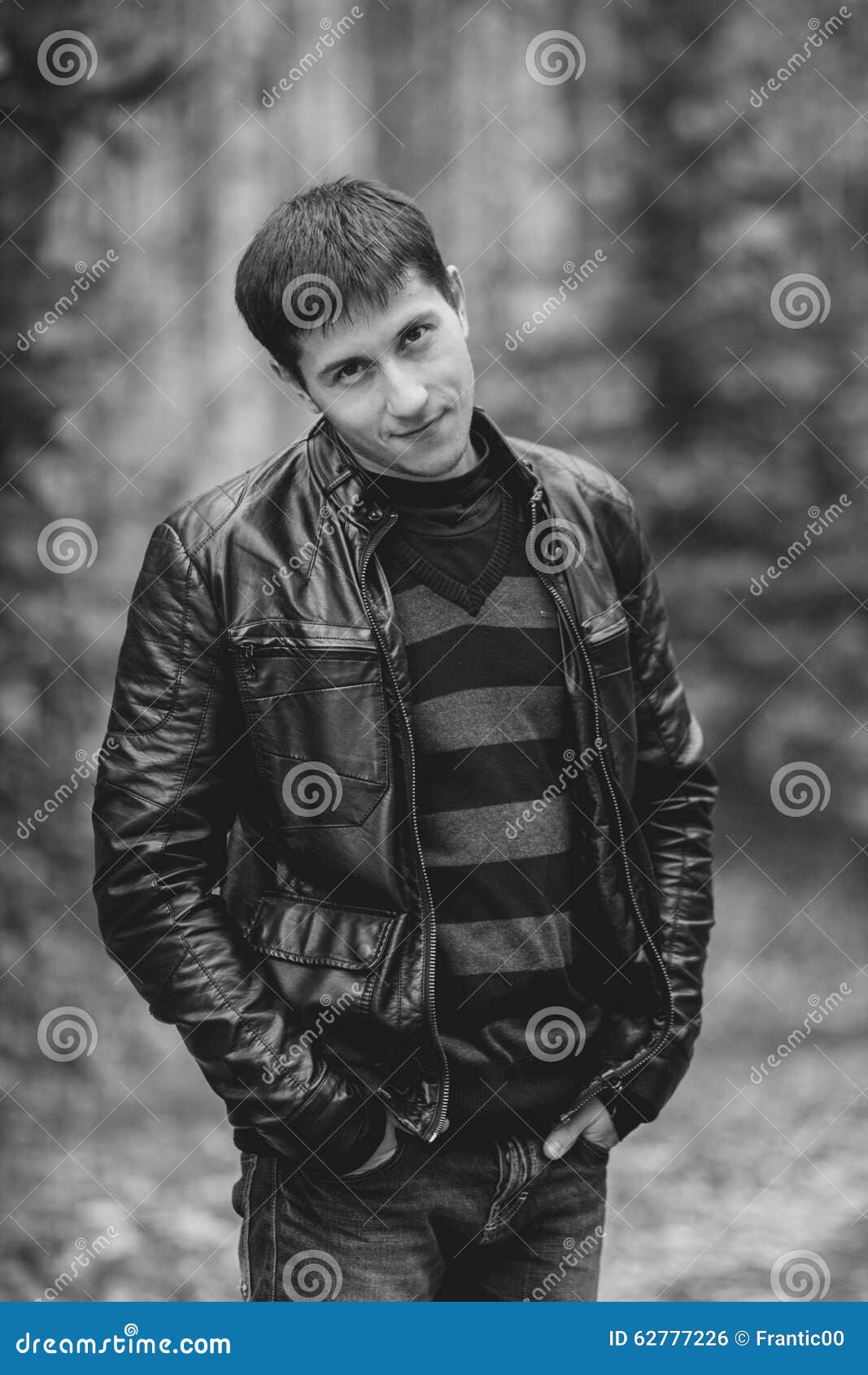 Smirking and Flirting Man Outdoors Stock Photo - Image of model ...