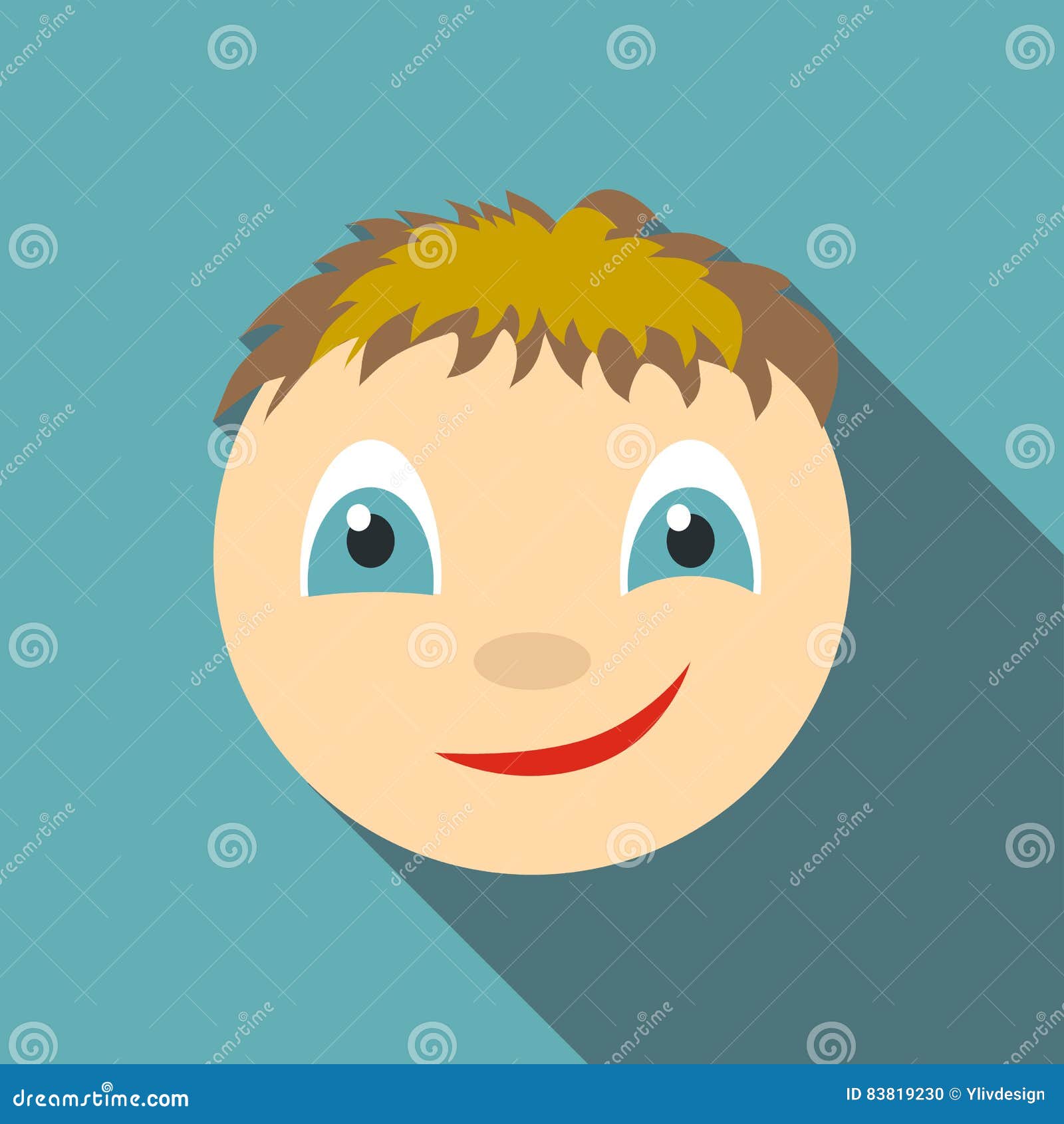Smirking icon, flat style stock vector. Illustration of logo - 83819230