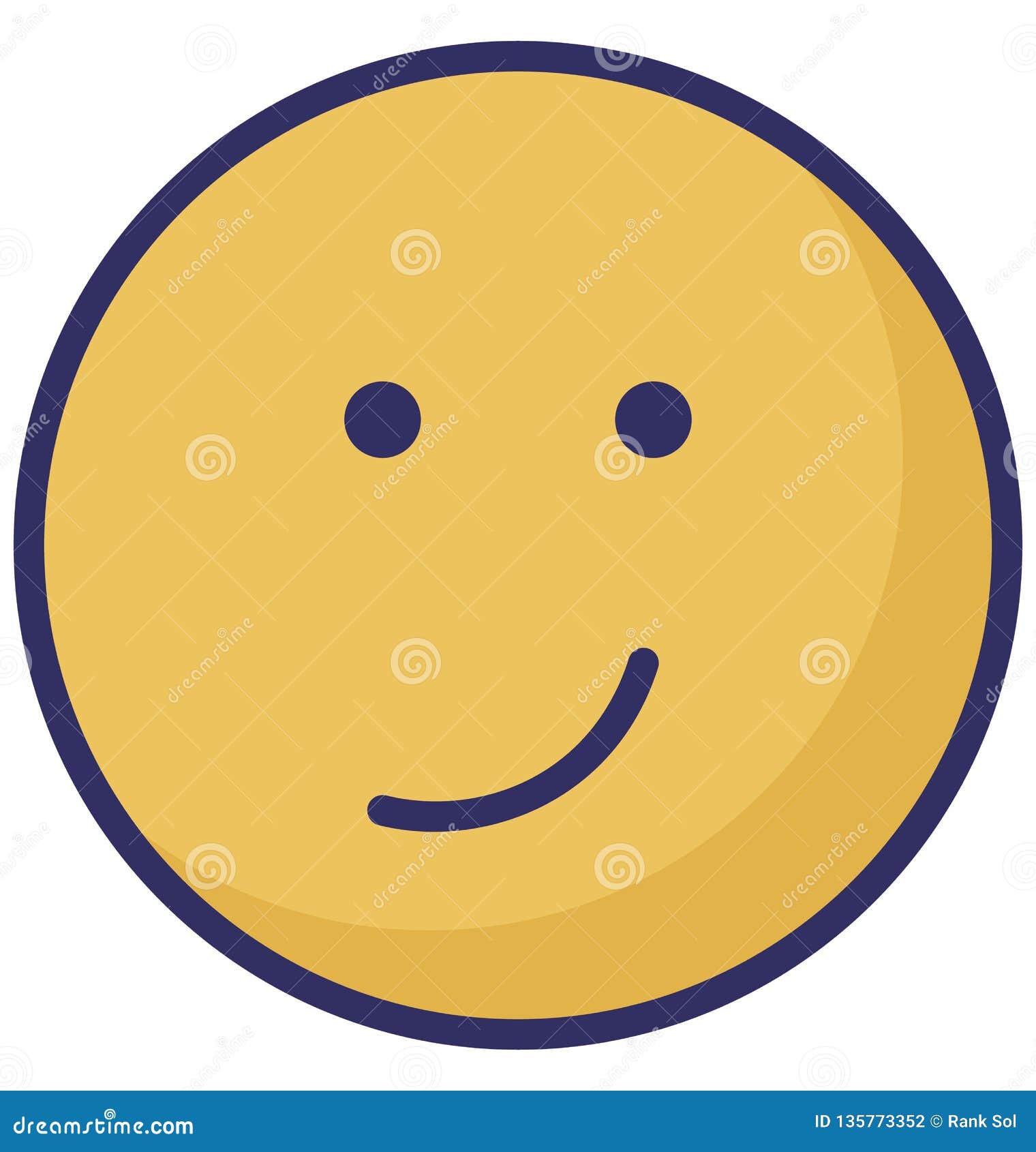 Smirking, Nodding Vector Isolated Icon Which Can Easily Modify or Edit ...