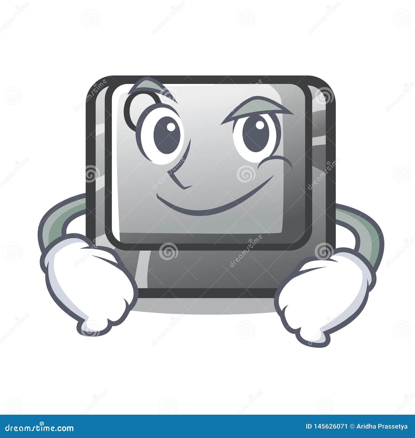 Smirking Q Button on the Cartoon Keyboard Stock Vector - Illustration ...