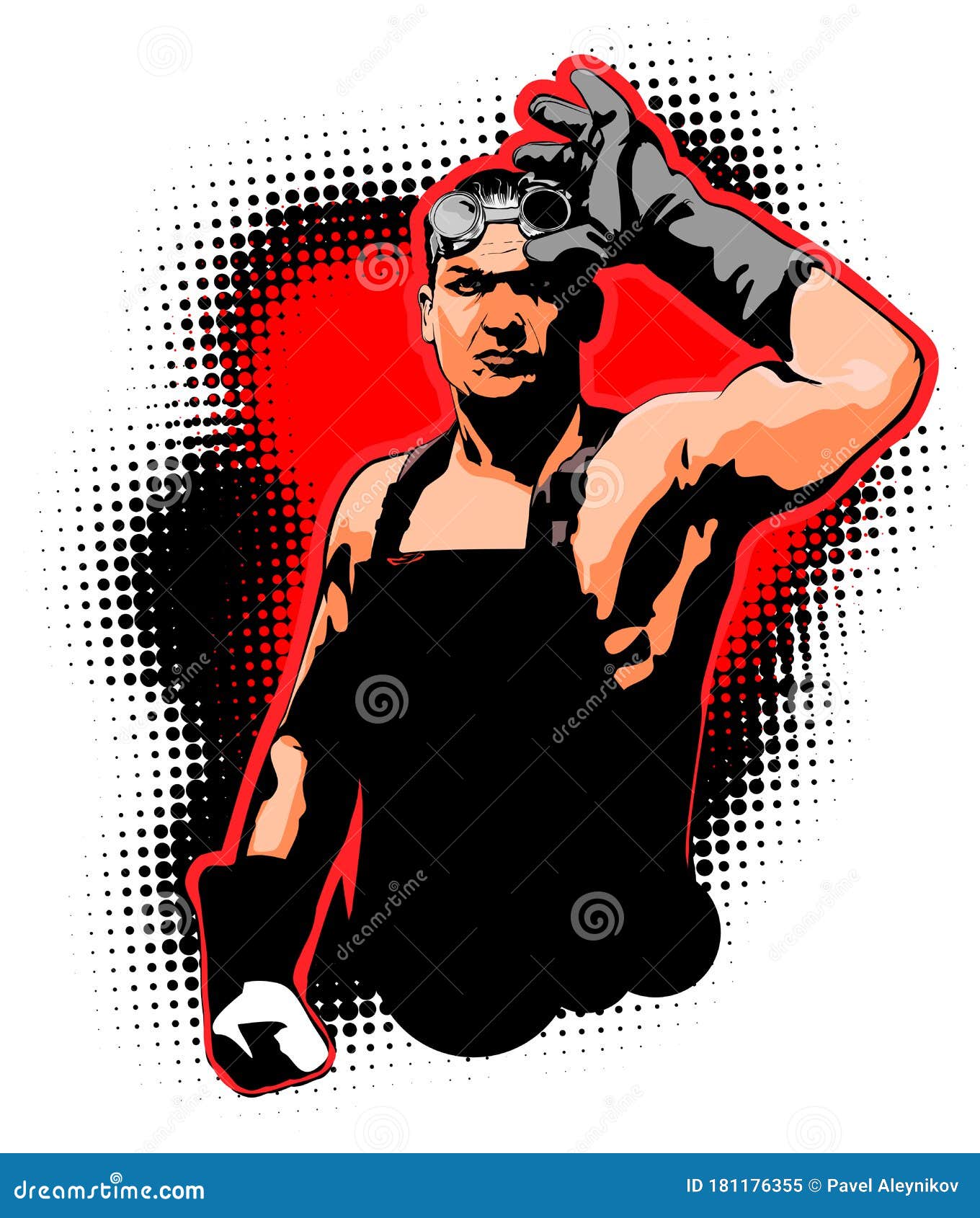 The Smith. Industrial Worker Stock Vector - Illustration of halftone ...