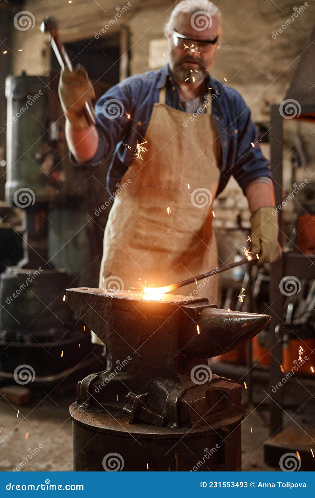 Smith Making Details from Iron Stock Image - Image of factory ...
